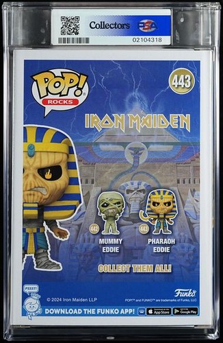 Pharaoh Eddie Rocks Iron Maiden 443 Funko Pop! PSA 10 GEM MINT | eBay