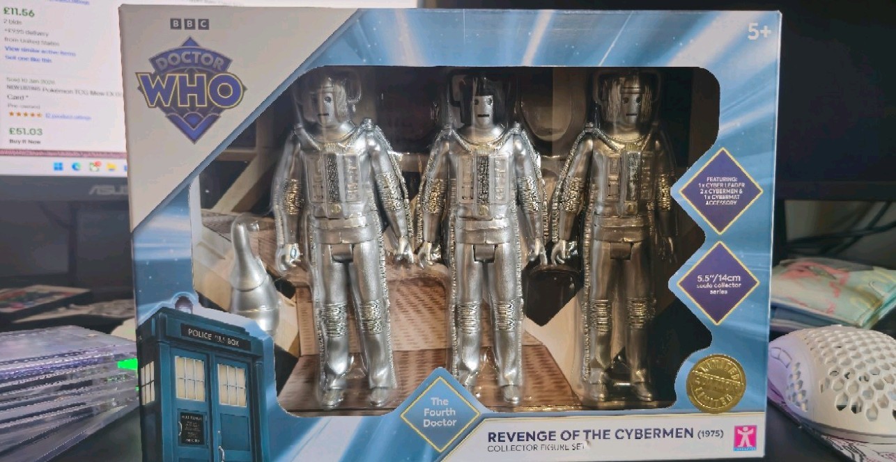 DOCTOR WHO - Revenge Of The Cybermen - 4th Doctor B&M Figure Set - New ...