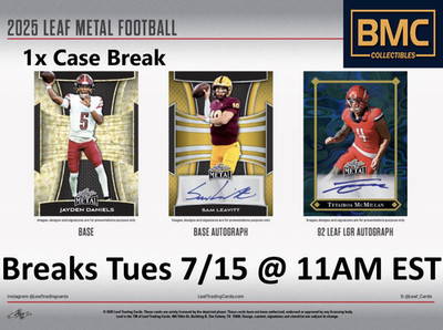 Sam Leavitt 2025 Leaf Metal Football Hobby 1x Case Break #19 | eBay