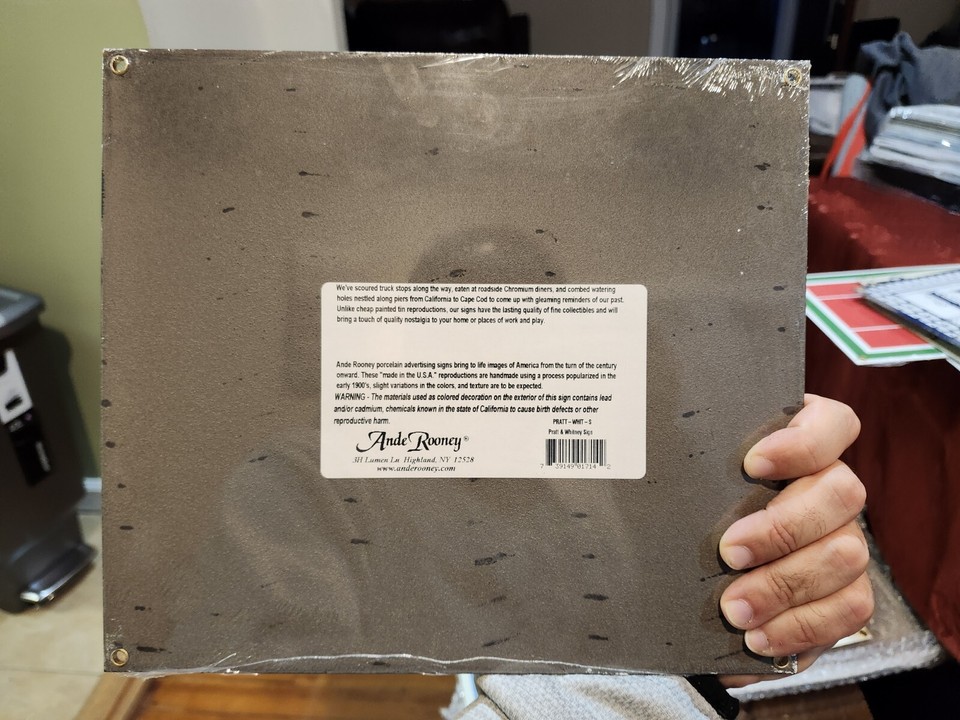 (1) Brand New Porcelain Pratt & Whitney Aircraft Sign In Orig Shrink ...