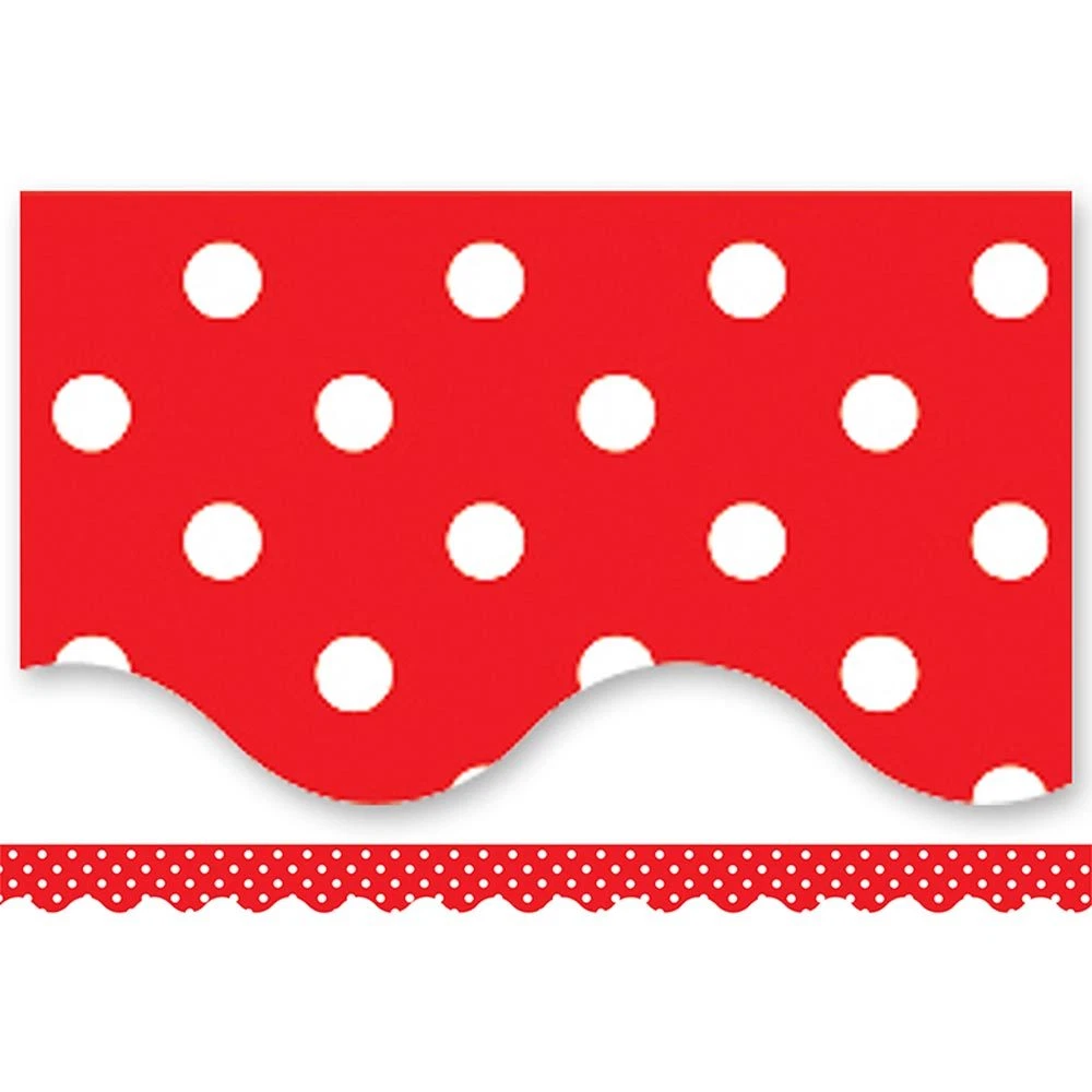 Red And White Polka Dot Border Clip Art
