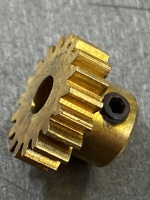 QTY 1 TRADESHIP BRASS SPUR PINION GEAR 48 PITCH 18 TEETH 1/8" BORE FOR ...