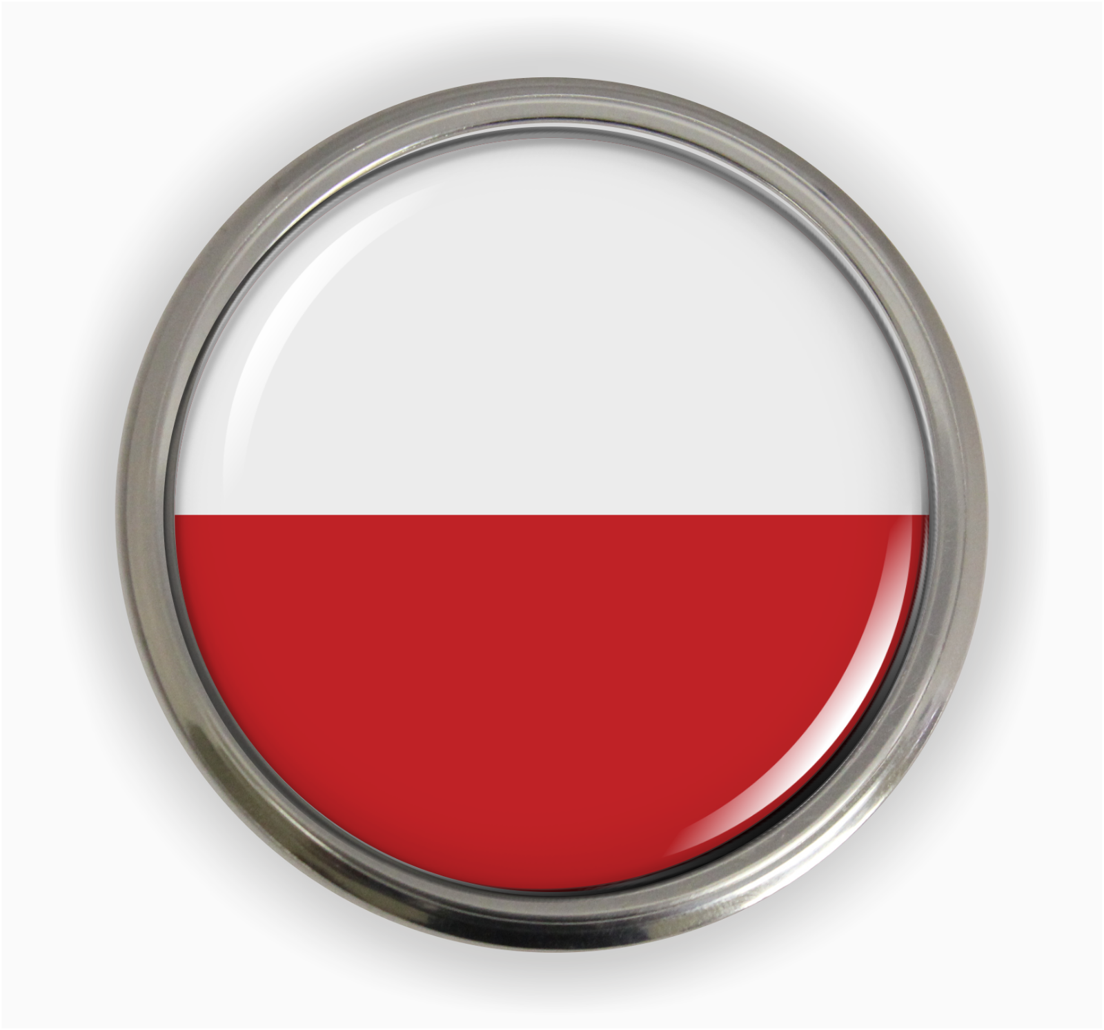 Emblem Car Sticker Chrome ROUND Bezel - Poland Flag | eBay