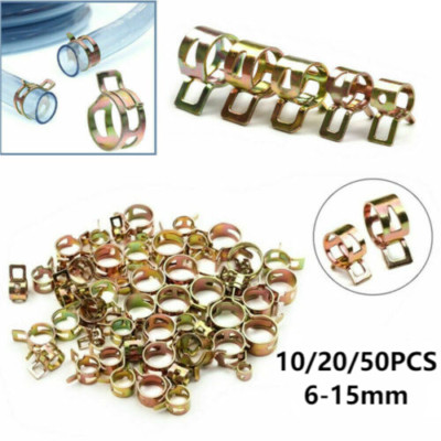 10/20/50pcs Spring Hose Clips Clamps Fuel Oil Water Pipe Tube Cllip 6mm ...