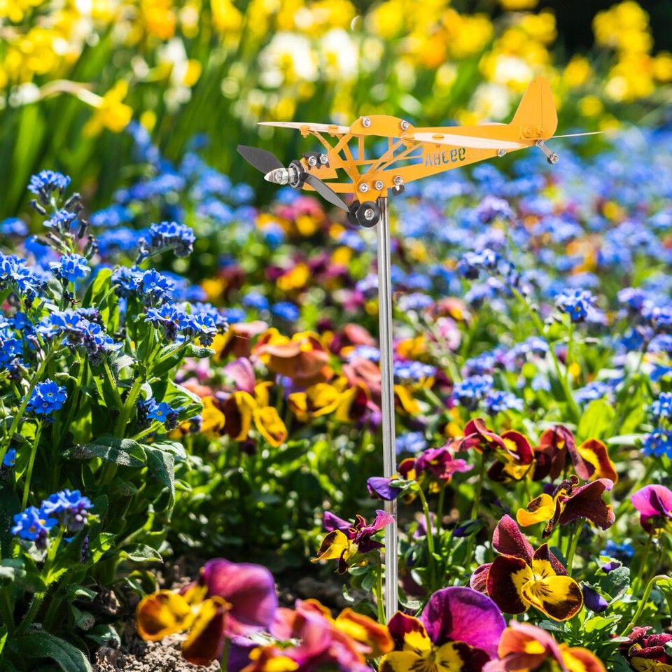 Wind Spinner Windmill Wind Catchers Sculpture Airplane Weathervane Wind ...