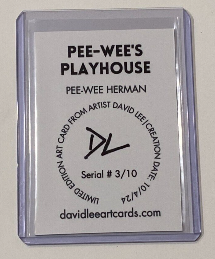 Pee-wee’s Playhouse Limited Artist Signed "Pee-wee Herman" Trading Card ...