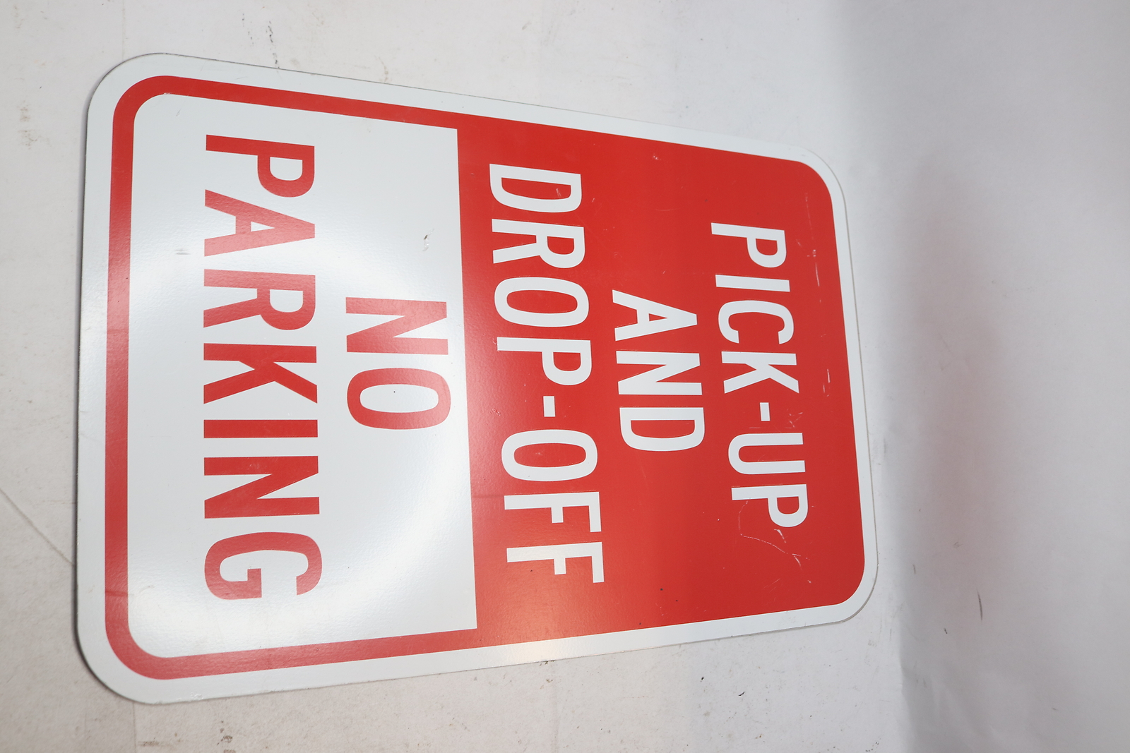 SignMission Heavy Gauge Pick-Up And Drop-Off No Parking Sign Aluminum ...
