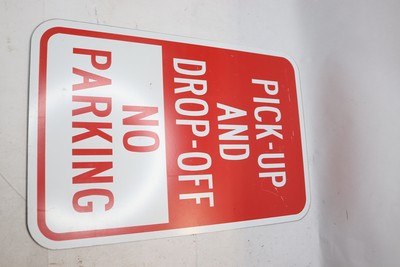 SignMission Heavy Gauge Pick-Up And Drop-Off No Parking Sign Aluminum ...