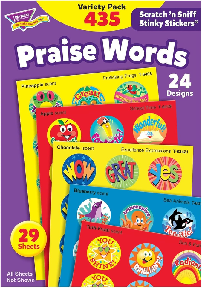: Praise Words, Scented Scratch 'N Sniff Stinky Stickers, Fun for ...