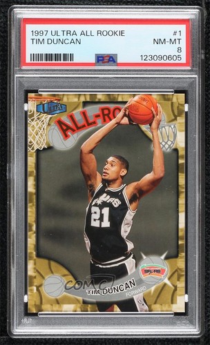1997-98 Fleer Ultra All-Rookie Tim Duncan #1AR PSA 8 RC HOF | eBay