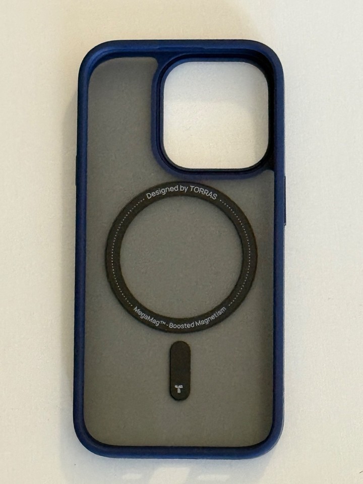 TORRAS iPhone 15 Pro Translucent Matte Blue Case MagSafe Extra Buttons ...