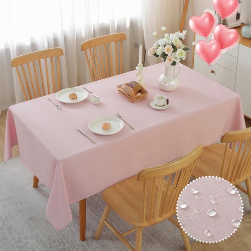 Valentines Table Cloth Rectangle Table, 60×75 Inch Linen Textured ...