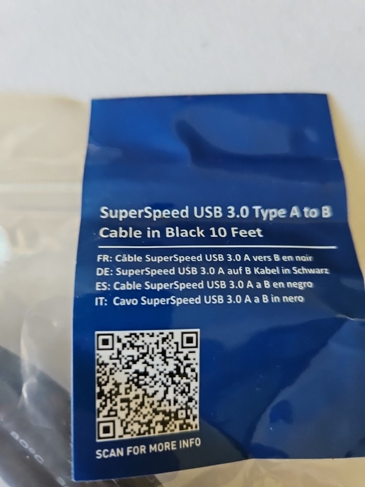SuperSpeed USB 3.0 Type A To B Extension Cable in Black 10 Feet by Cable Matters | eBay