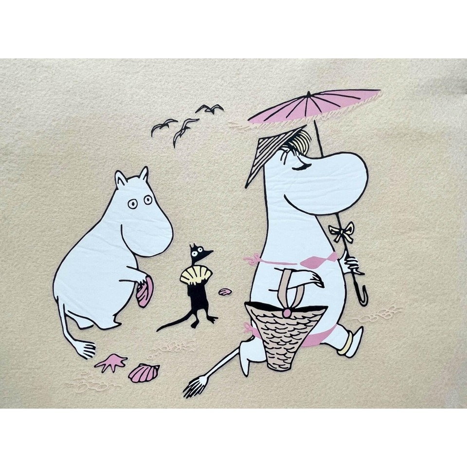 Moomin Beach Bag, Large Tote Bag with Moomintroll and Snorkmaiden | eBay