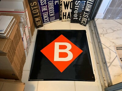 R40 B TRAIN EXPRESS 24X24 NYCTA URBAN NY NYC SUBWAY ROUTE ROLL SIGN ...