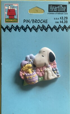 Vintage Snoopy Pin Brooch Peanuts Hallmark Cards Charles Schulz 1958 ...