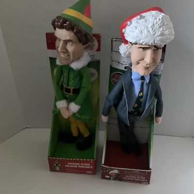Clark Griswold AND Buddy the Elf Christmas Talking Plush Pull String ...