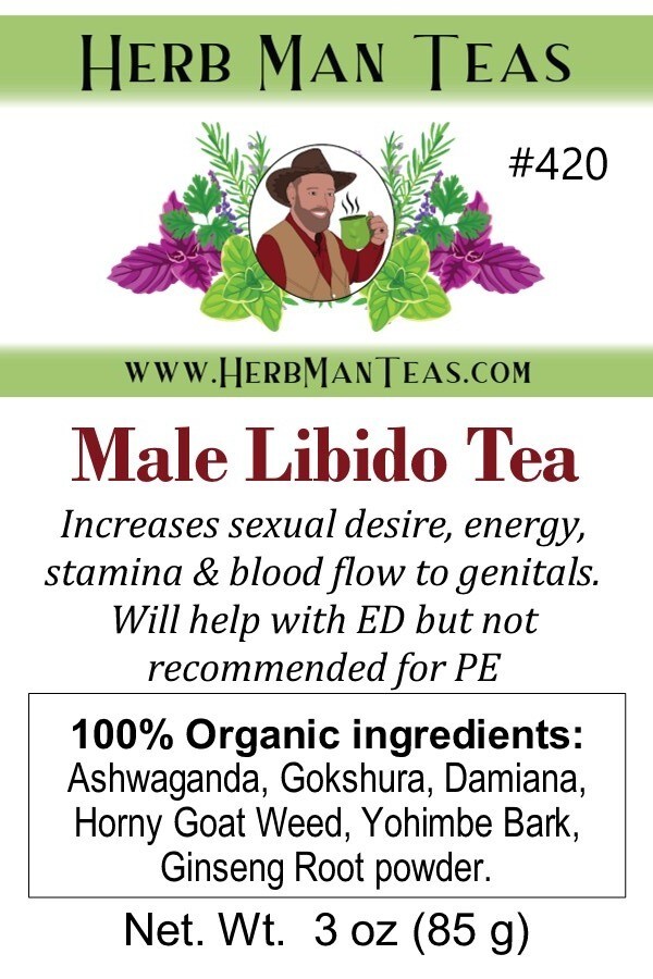 MALE LIBIDO TEA - A fast-acting formula w/ ginseng, horny goat ...