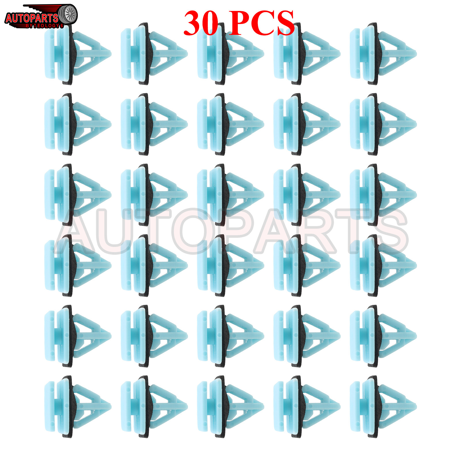 40x Blue Molding Clips W/ Sealer Fasteners Clip For Hyundai For Kia ...