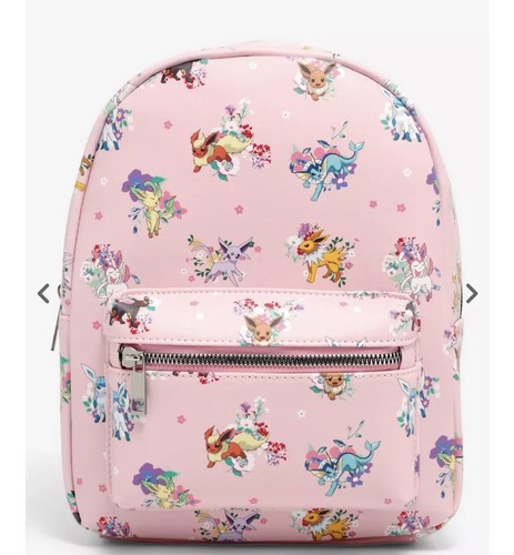 Bioworld Pokemon Pink Floral Eevee Evolutions Mini Backpack Loungefly ...