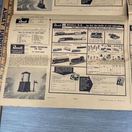 HO Scale Revell Building Kit Assembly Instructions Parts List Lot ...
