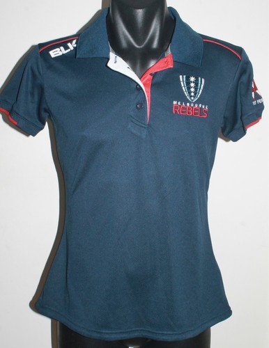Melbourne Rebels Rugby Union Media Polo Shirt Women's Size 10 BLK | eBay