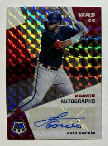 2021 Panini Mosaic #RAM-LU Luis Garcia RC Rookie Autographs AUTO Silver ...