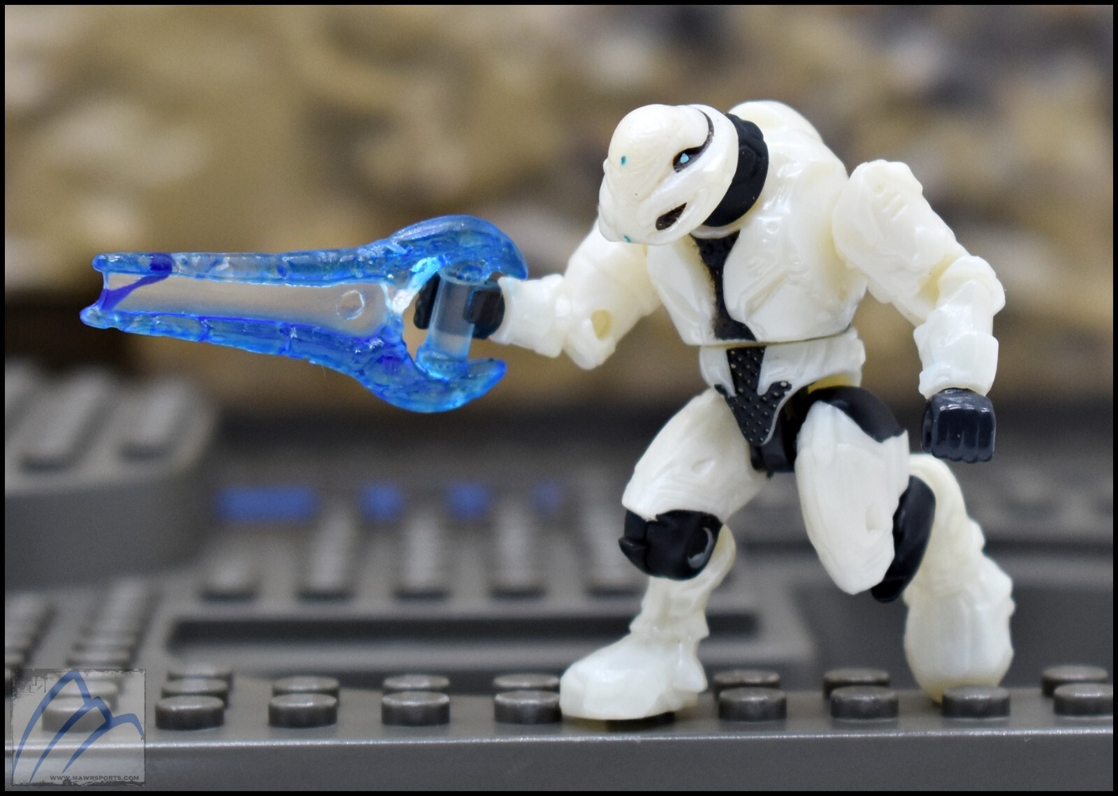 HALO MEGA BLOKS COVENANT WHITE ELITE COMMANDO MINI FIGURE 97110 SPECTRE ...