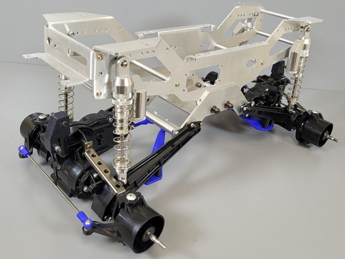 Custom Made Aluminum Lift Chassis Project for Tamiya RC 1/10 Clodbuster ...