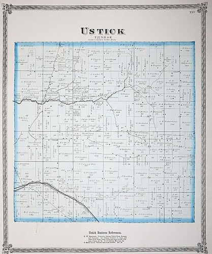 Old 1872 Plat Map ~ USTICK Twp., WHITESIDE Co., ILLINOIS | eBay