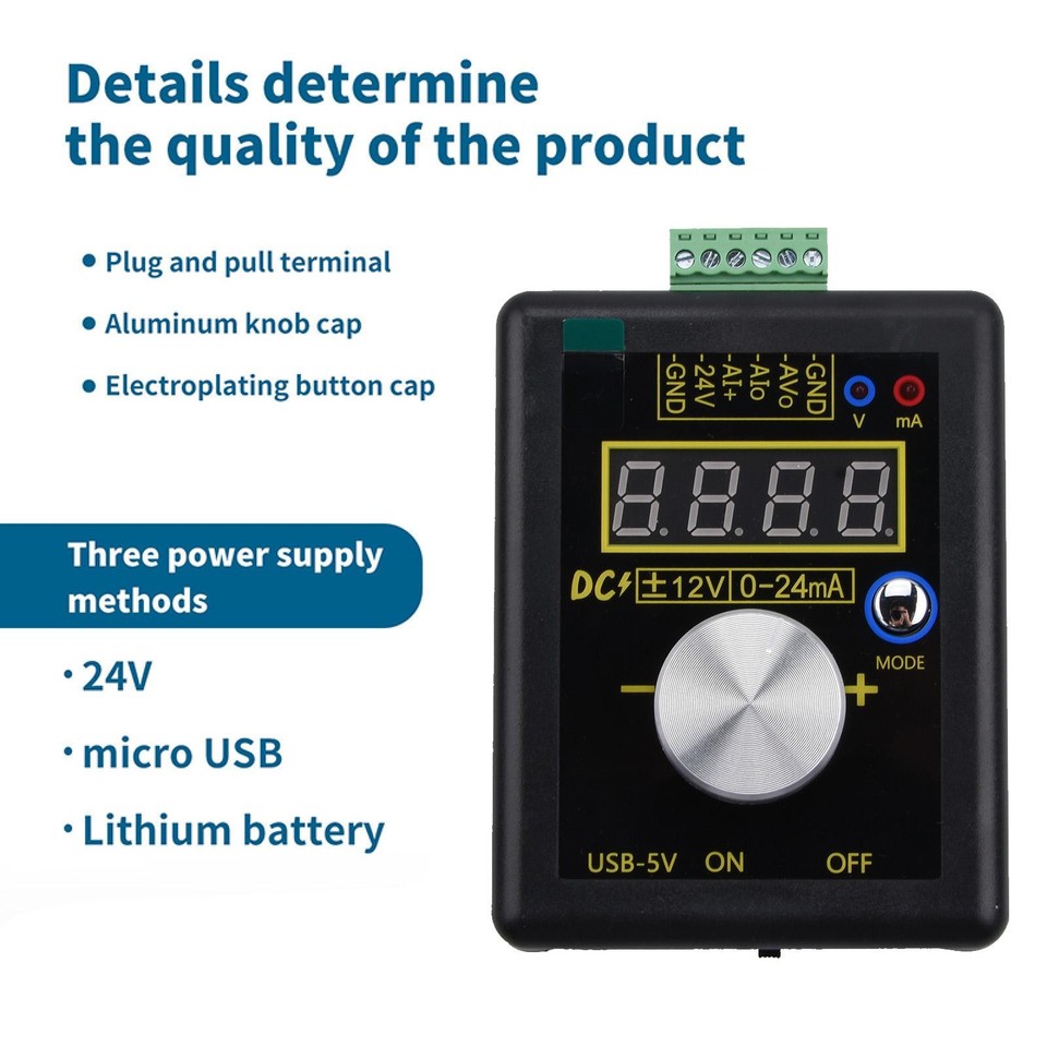 Digital 4-20mA 0-10V Voltage Current Signal Generator 0-20mA Current ...