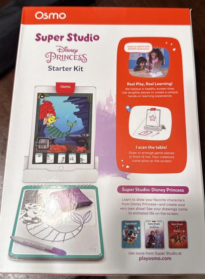 Osmo Super Studio Disney Princess Starter Kit for iPad Learn to Draw ...