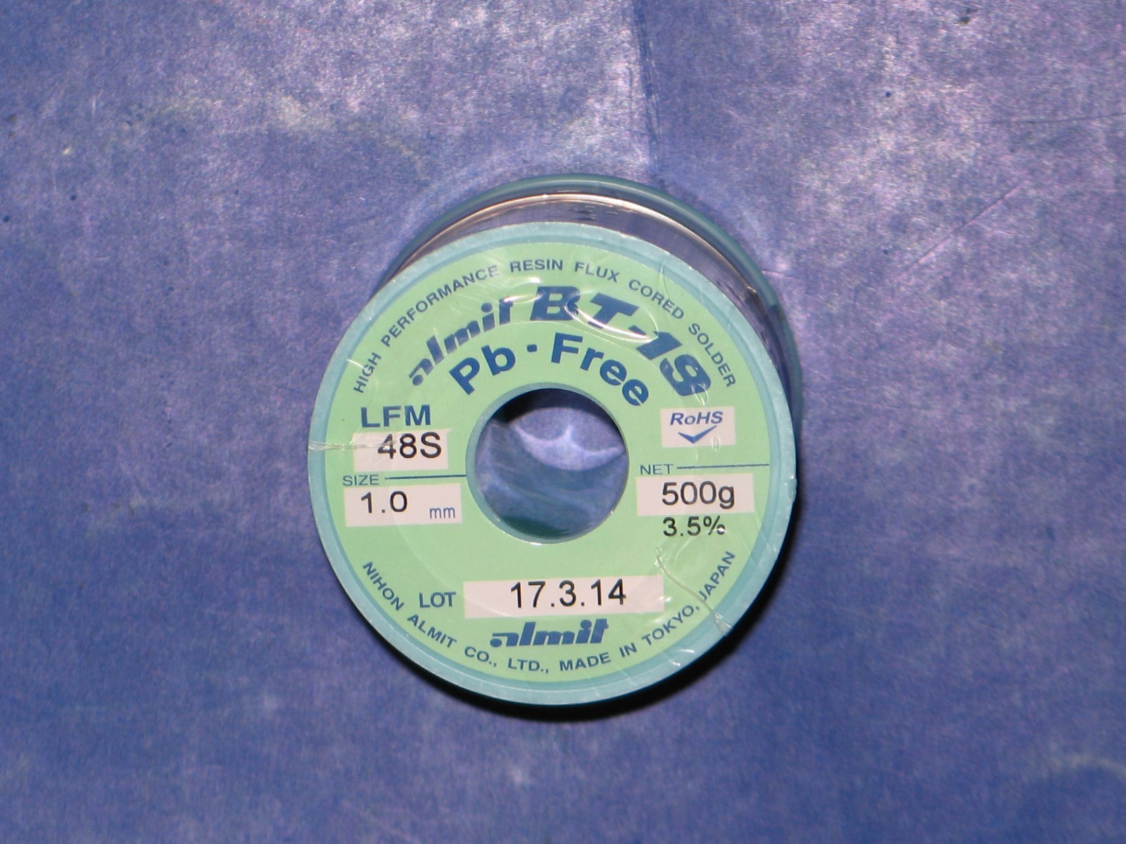 ALMIT BT-19 LFM-48S 1.0MM PB - 500G SN95.5 AG3 CU.5 TOKYO JAPAN for ...