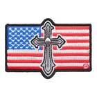 Silver Cross American Flag Patch, Patriotic US Flag Patches | eBay