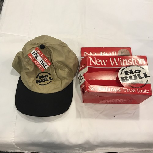 No Bull Winston Cigarettes Hat Khaki & Black Adjustable Strap | eBay