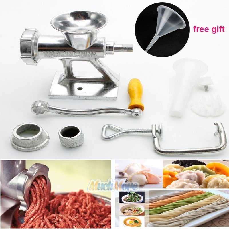 Manual Hand Meat Grinder Beef Sausage Pasta Maker Mincer Table Kitchen ...
