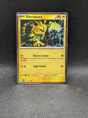 ELECTABUZZ 125/165 Scarlet Violet 151 Holo Promo MEW EN Pokemon Card ...