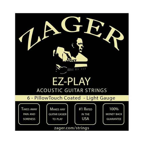 Zager Easy Play 80/20 Bronze Acoustic Guitar Strings 11-50 - Pack of 12 ...