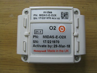 Honeywell Midas-e-o2x Sensor Cartridge Gas System | eBay