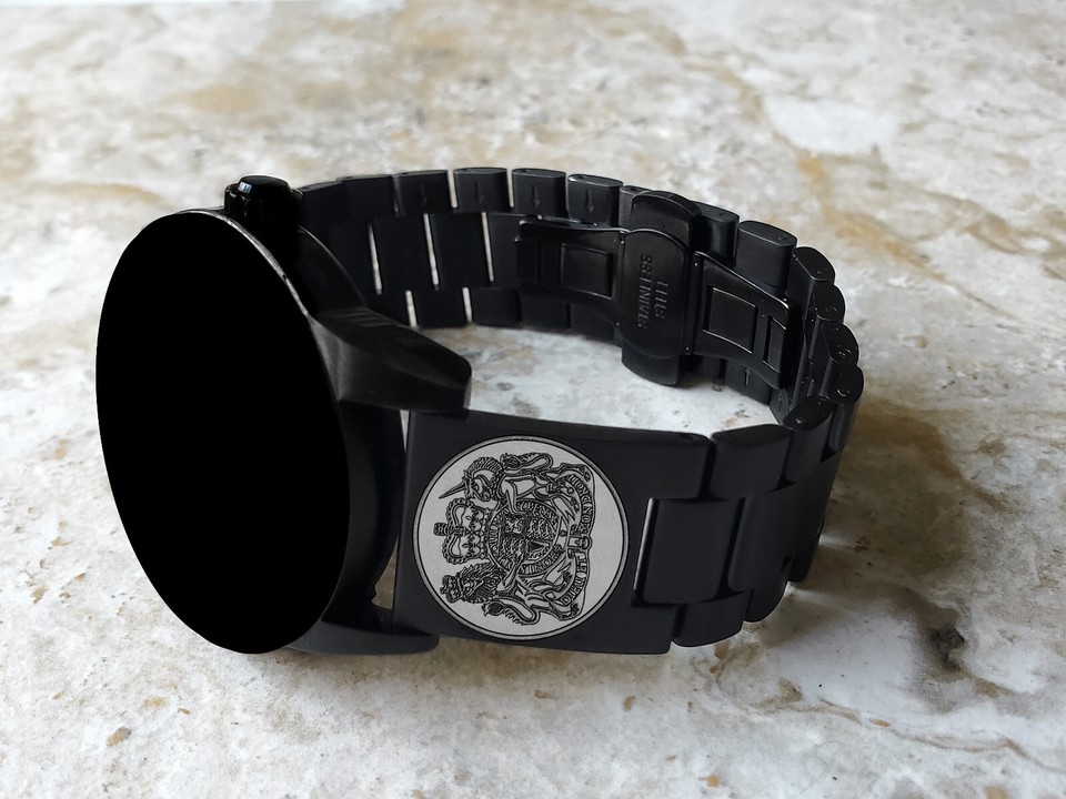 UK Symbols Engraved Band Strap for Garmin D2 Air X15 and First Avenger ...