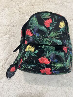 Victoria's Secret Mini Backpack Black/Multicolor Floral Tropical ...