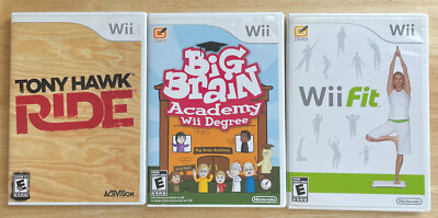 Lot of 3 Nintendo Wii Games - Wii Fit / Big Brain Academy / Tony Hawk ...