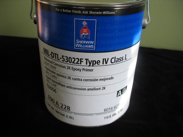 (2) Sherwin Williams MIL-DTL-53022F Type IV 2K Epoxy Primer, Light Gray ...