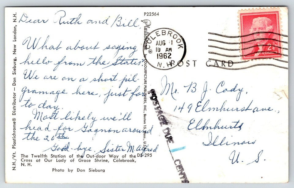 Twelth Station Our Lady Of Grace Shrine Colebrook New Hampshire 1962 ...