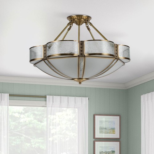 Classic Ceiling Light Fixture Flower-shaped Chandelier Ceiling Mounted ...
