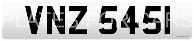 Private UK Number Plate - VNZ 5451 - Van Car Truck Lorry Motorcycle ...