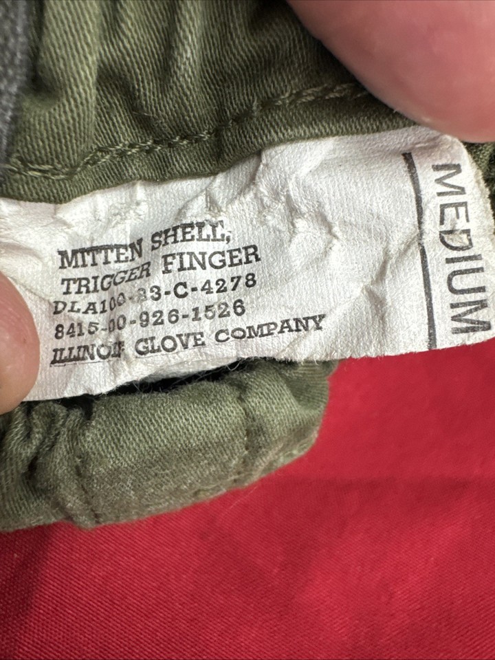 Medium Cold Weather Army Mittens Trigger Finger Shell Gloves NO LINER ...