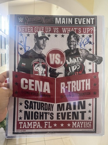WWE Saturday Night Main Event John Cena R Truth Signed 11x14 Autograph ...