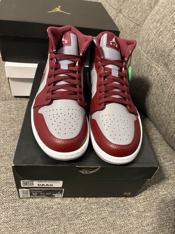 Nike Air Jordan 1 Mid, Cherrywood Red, Size 12, New | eBay