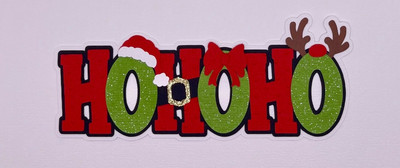 Christmas - Ho Ho Ho - Handmade Paper Piecing Scrapbook Embellishment ...